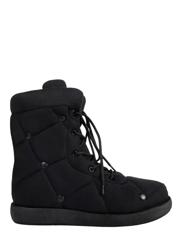 Yohji Yamamoto Pe/tricot Quilted Boots - Black