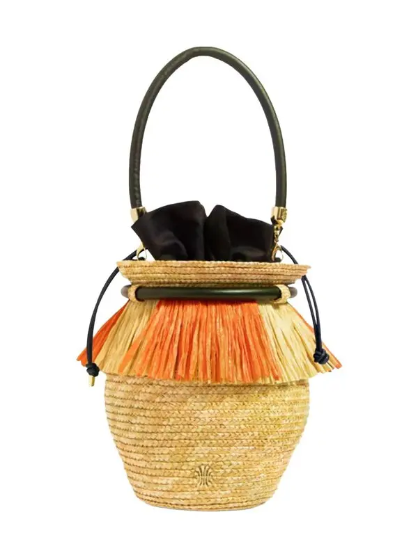 LE NINE Flying Amphora Fringed Bucket Bag - Neutrals