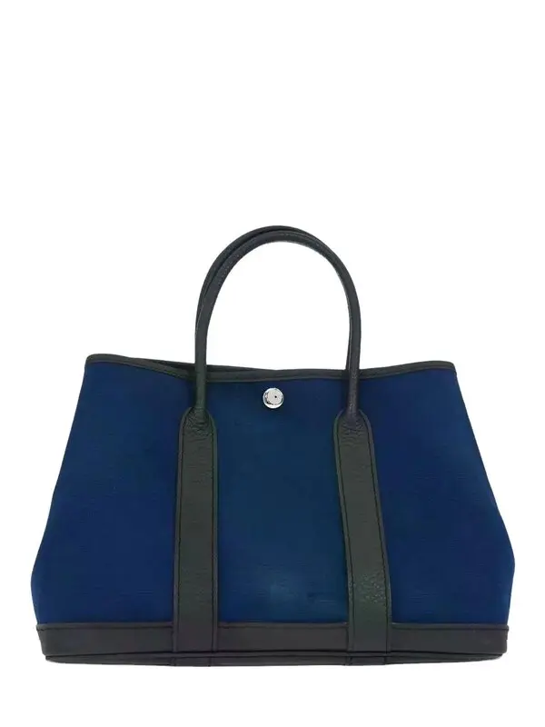 Hermès 2014 30 Tpm Toile Garden Party Tote Bag - Blue