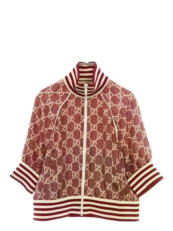 Gucci Monogram-pattern Track Jacket - Red