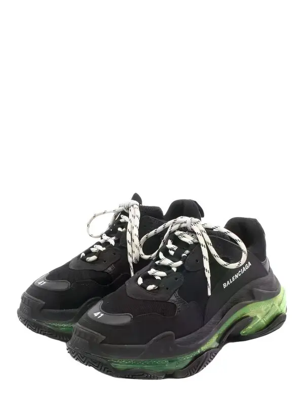 Balenciaga 2010s Triple S Lace-up Sneakers - Black