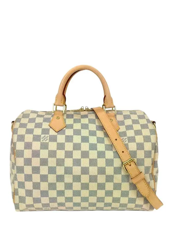LOUIS VUITTON 2016 30 Damier Azur Speedy Bandouliere Tote - Neutrals
