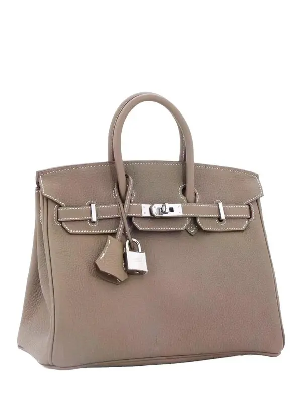 Hermès Birkin 25 Togo Handbag With Palladium Hardware - Grey