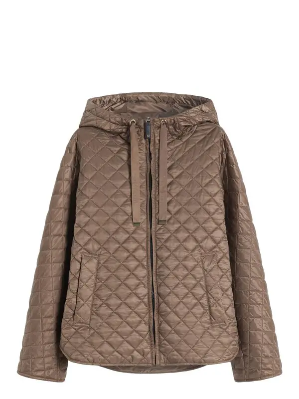 Max Mara Quilted Water-repellent Canvas Padded Jacket - Tobacco