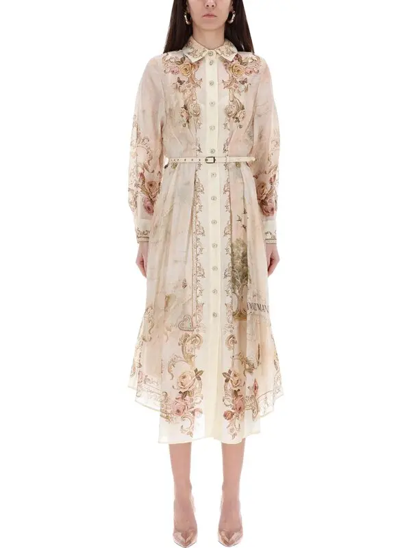 Zimmermann Memento Miidi Dress - Ivory