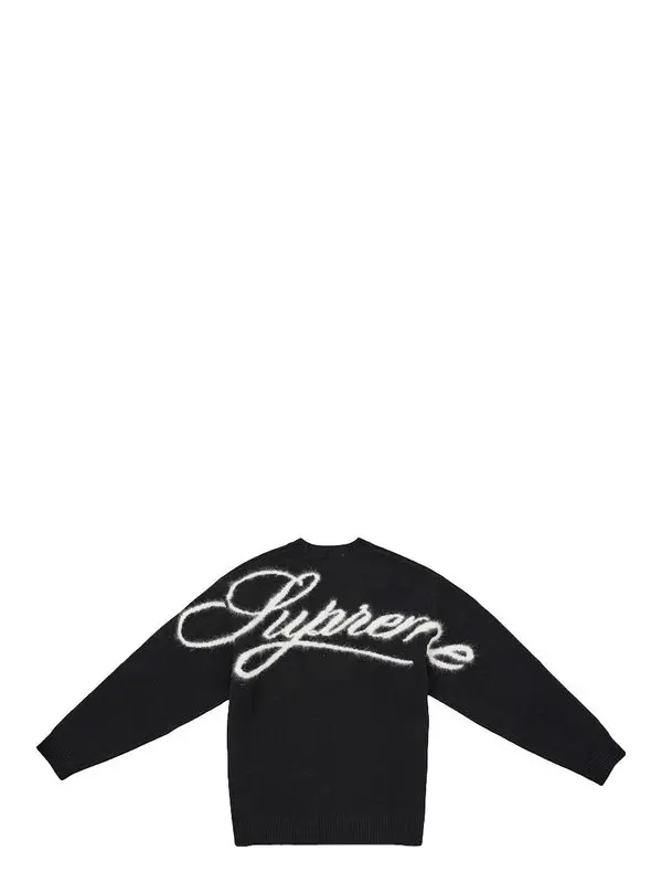 Supreme Angora Script Sweater - Black