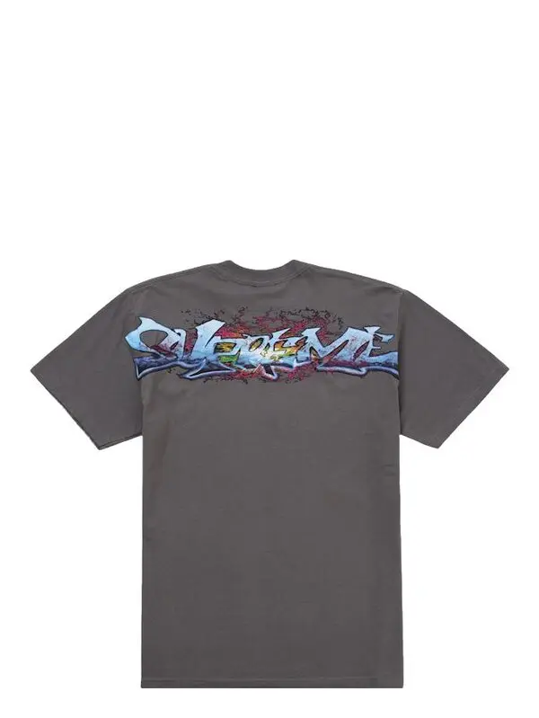 Supreme Tag Tee Shirt - Charcoal