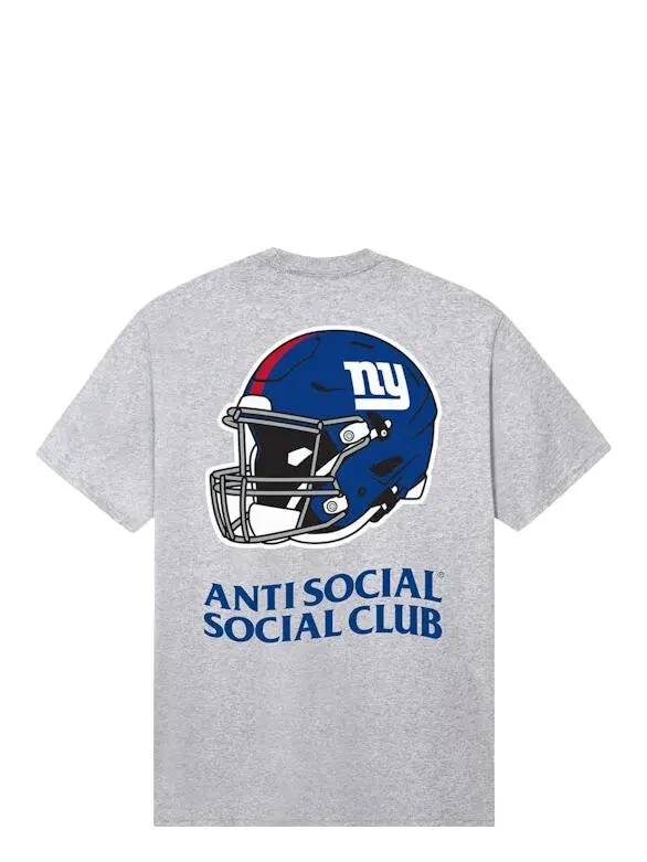 ANTI SOCIAL SOCIAL CLUB X New York Giants Impact Tee Shirt - Grey