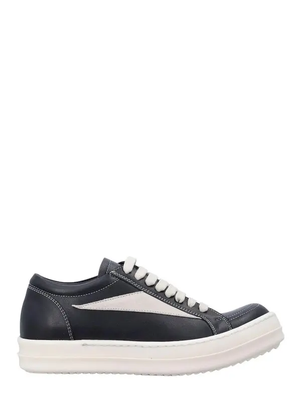 Rick Owens Low Cow Leather Sneakers - Black/milk