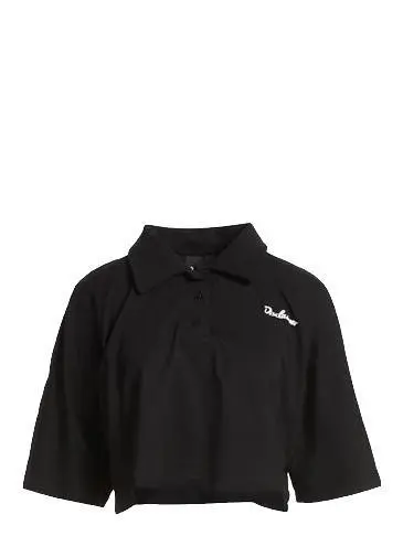 DISCLAIMER Cotton Jersey Polo Shirt - Black