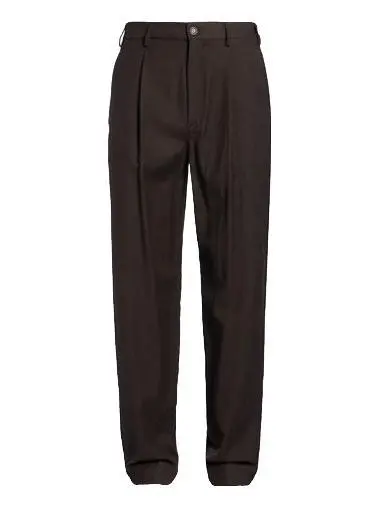 Giorgio Armani Tapered Virgin Wool Pants - Dark Brown