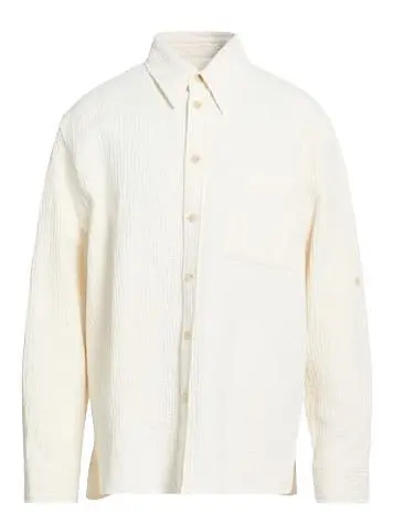 Emporio Armani Shirt Ivory Size Cotton, Linen - White