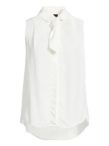 Emporio Armani Viscose Shirt With Embroidered Logo - White