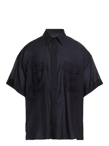 Giorgio Armani Shirt Size Lyocell, Silk - Navy
