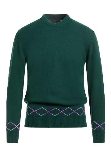 LIU •JO MAN Geometric-print Crewneck Sweater - Green