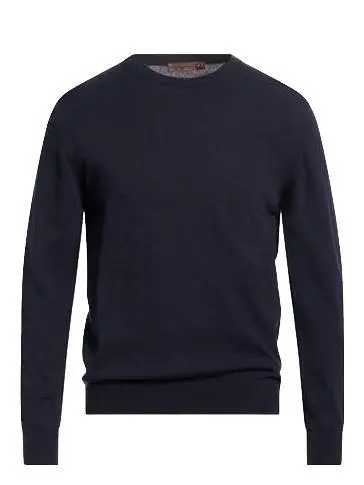 MESSAGERIE Solid Crewneck Sweater - Blue