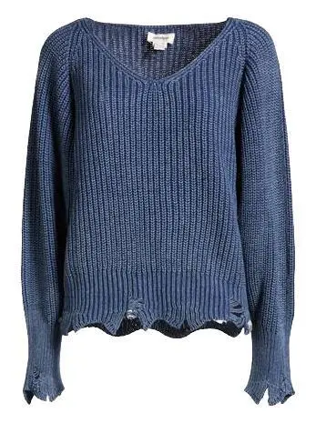 OTTOD'AME Knitted V-neck Sweater - Blue