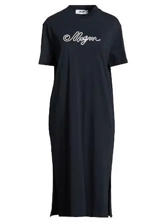 MSGM Cotton Midi T-shirt Dress - Blue