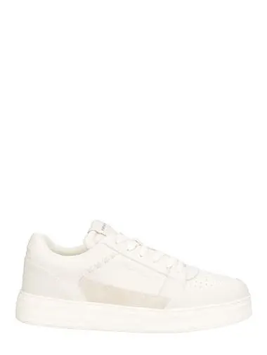Emporio Armani Low-top Leather Sneakers - Off White