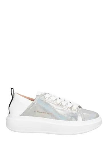 ALEXANDER SMITH Iridescent Glittered Low-top Sneakers - Silver