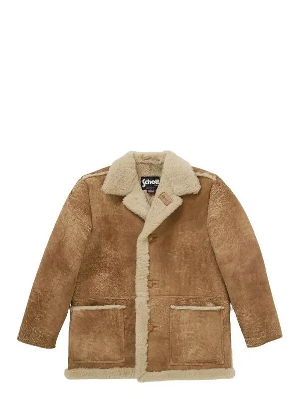 Supreme Schott Shearling Coat - Tan