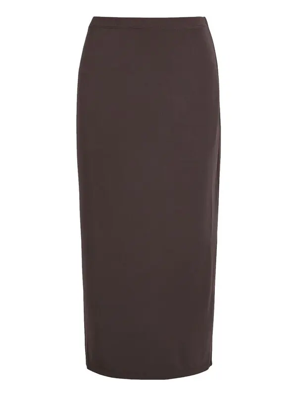 Good American Midi Pencil Skirt - Dark Brown