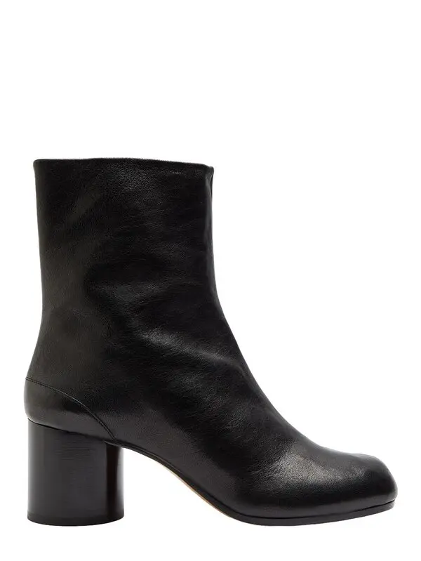 MAISON MARGIELA Tabi 60 Leather Ankle Boots - Black