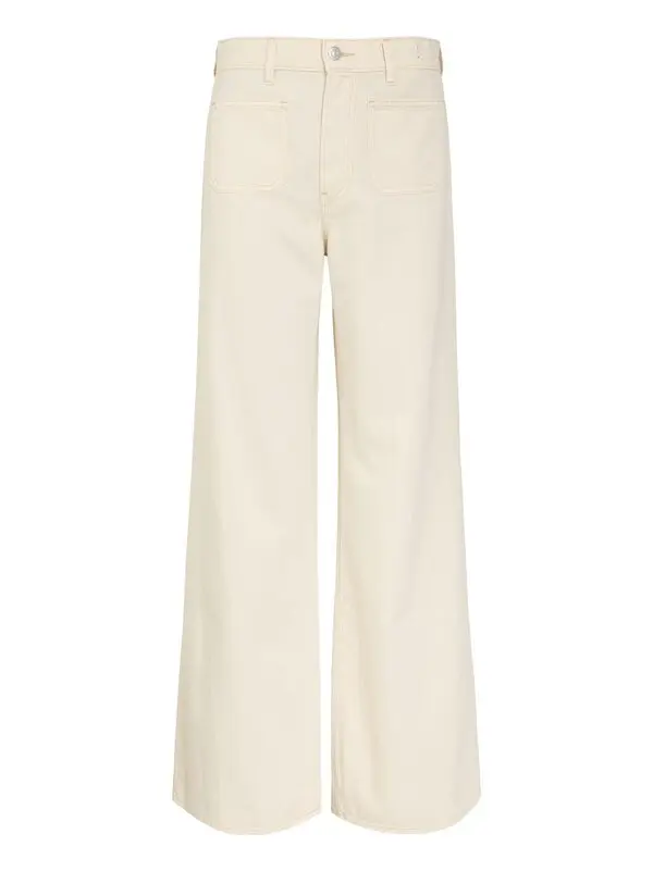 Veronica Beard Kasey Wide-leg Jeans - Ecru