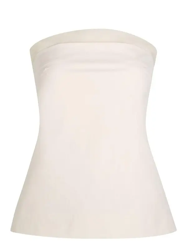 VORANIDA Strapless Cotton-poplin Top - Off White