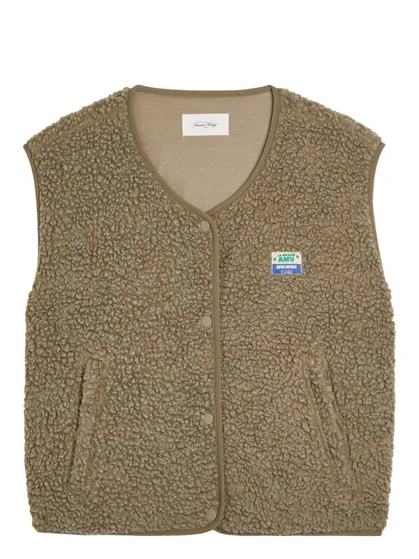 American Vintage Hoktown Fleece Vest - Light Brown