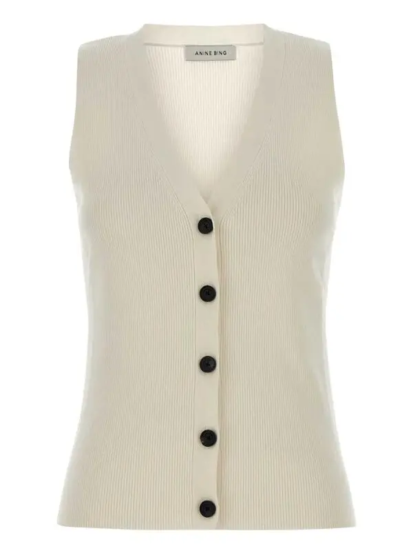 ANINE BING Lawrence Vest - White