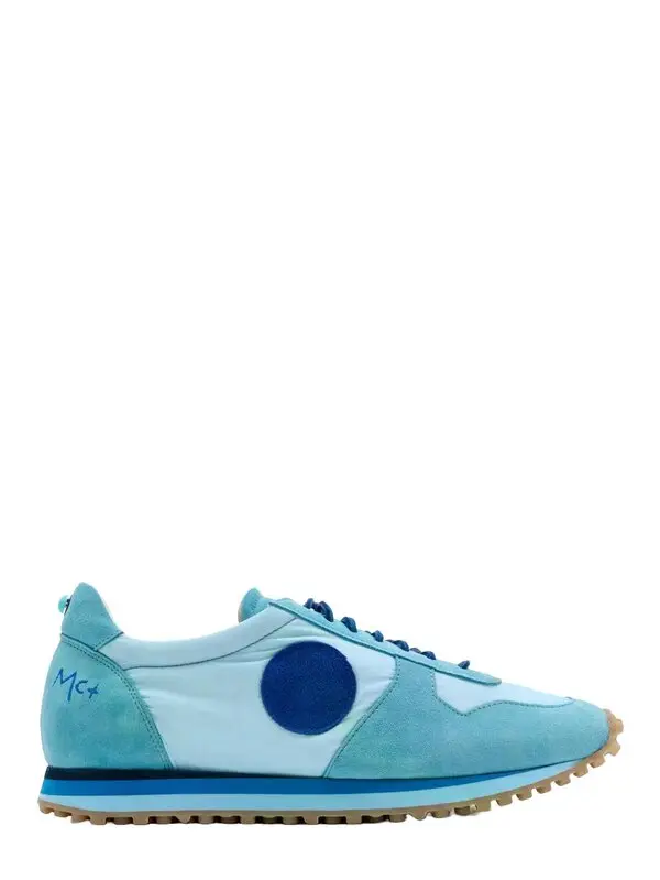 BLU SCARPA Round-patch Sneakers - Blue