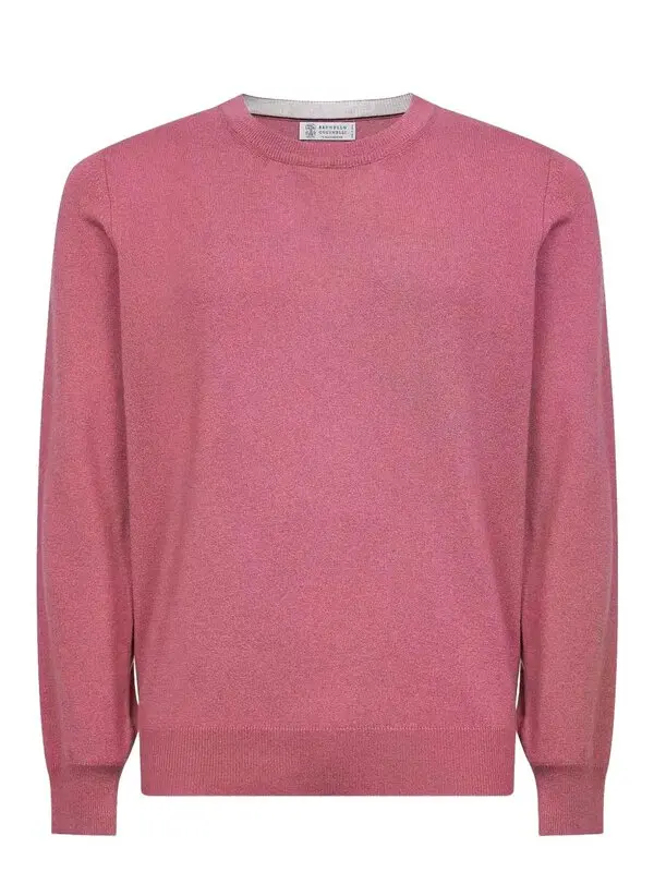 Brunello Cucinelli Ribbed-knit Crew-neck Sweater - Pink