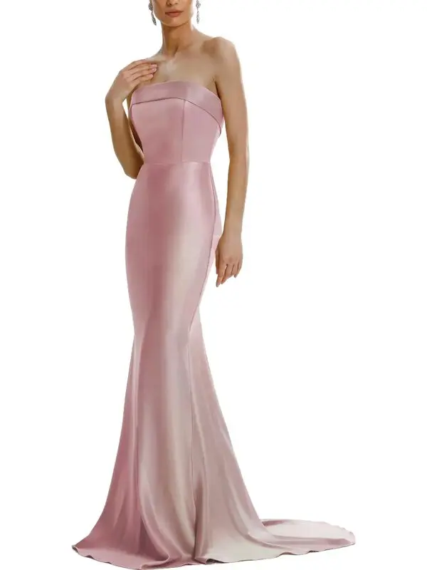 FRAMBOISE Dhara Strapless Maxi Dress - Pink