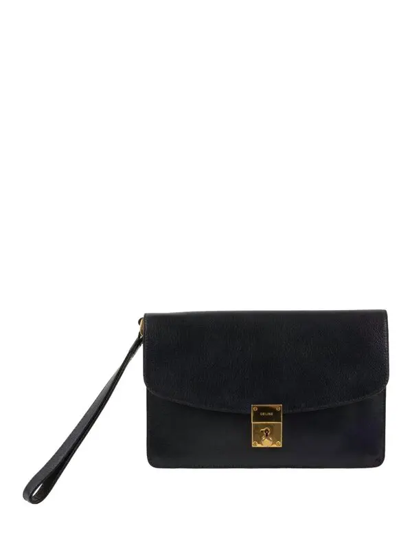 Celine 1970s Leather Clutch Bag - Blue