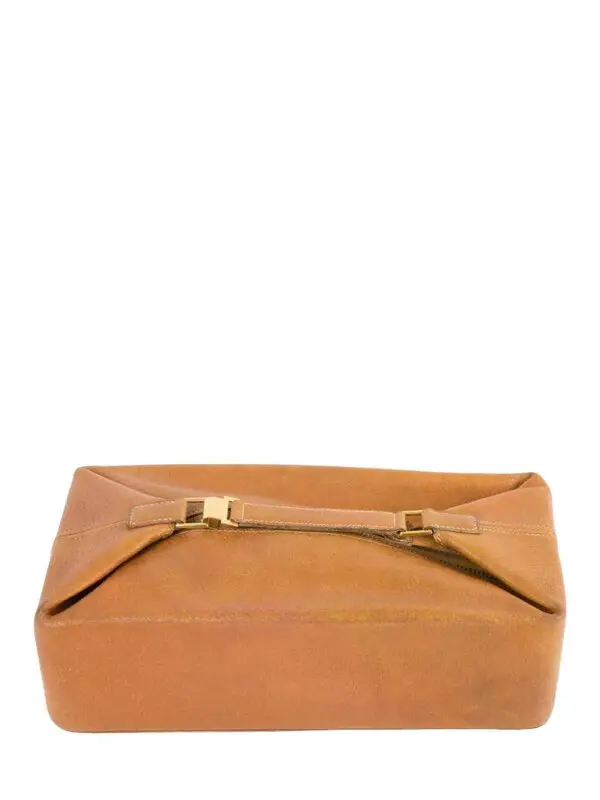 Hermès 1990s Poche Cloche Leather Clutch - Brown