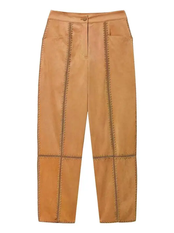 TWINSET Embroidery-detail Trousers - Brown