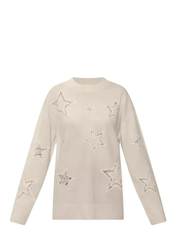 LoveShackFancy Star-lace Sweater - Neutrals