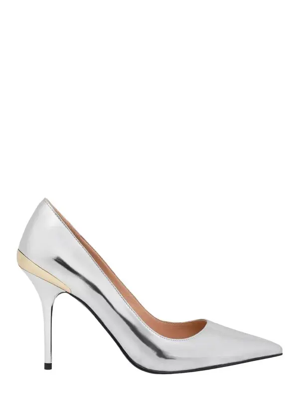 Moschino Pointed Heel Pumps - Silver