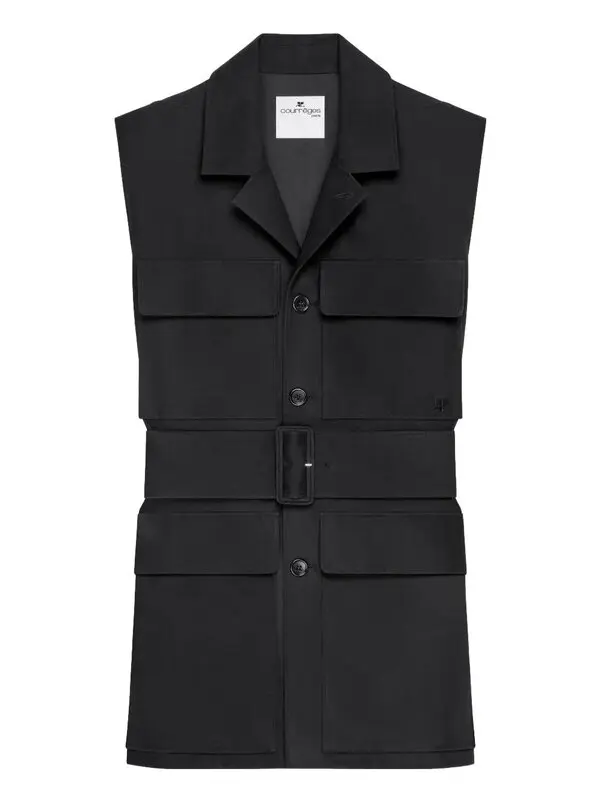 COURREGES Belted Jacket - Black