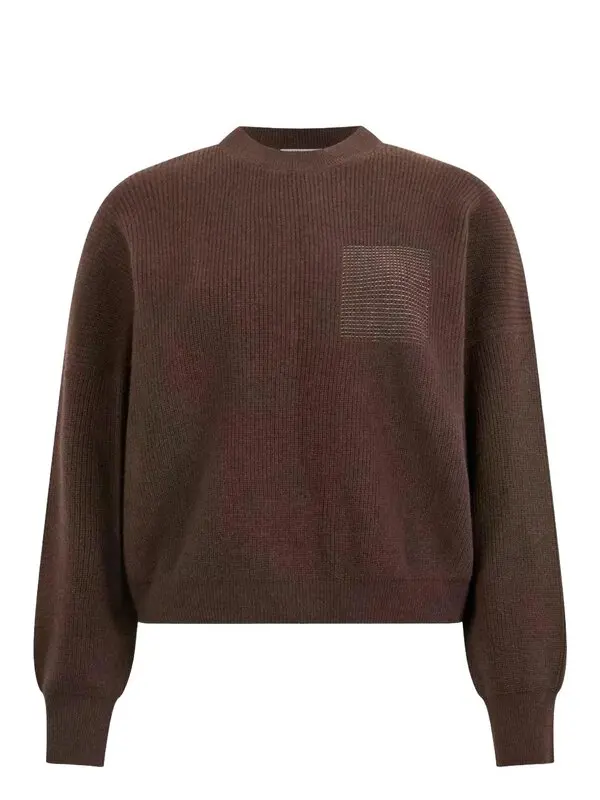 Peserico Long-sleeve Round-neck Sweater - Brown