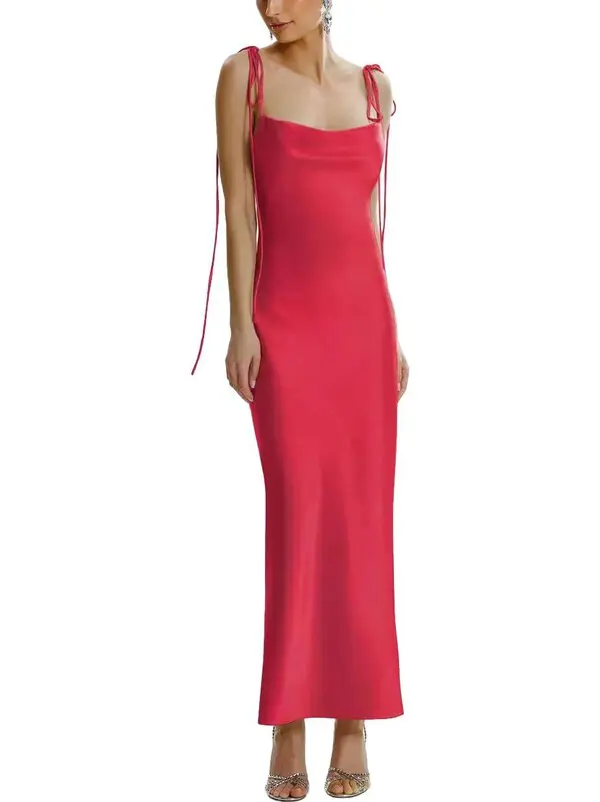 FRAMBOISE Jodie Sleeveless Maxi Dress - Red