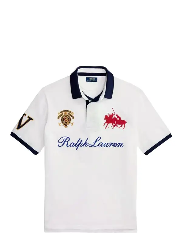 Polo Ralph Lauren Embroidered-crest Mesh Polo Shirt - White