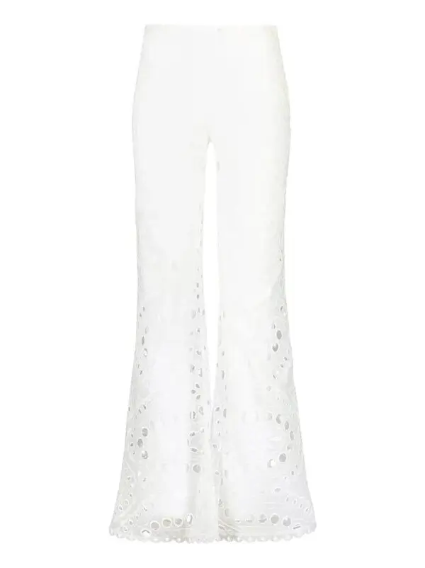 Charo Ruiz Ibiza Openwork-design Trousers - White