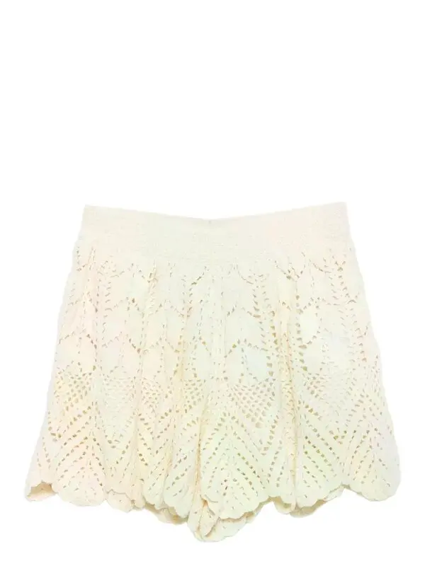 Zimmermann Awaken Crochet Shorts - White