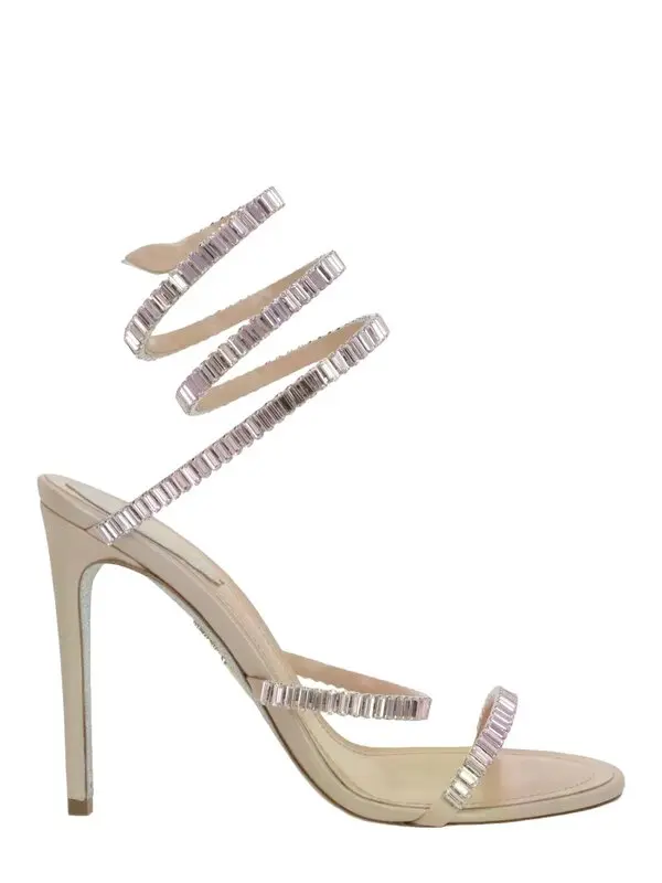 Rene Caovilla Crystal-embellished Spiral Sandals - Neutrals