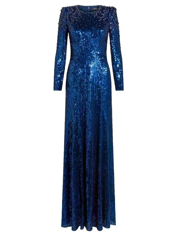 Jenny Packham Sequin-embellished Dulcet Gown - Blue