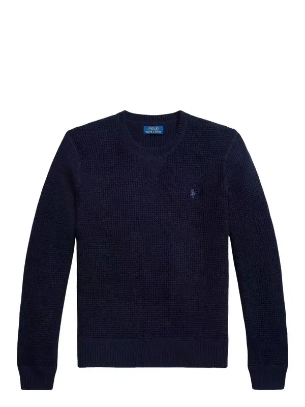 Polo Ralph Lauren Knit Embroidered Sweater - Blue