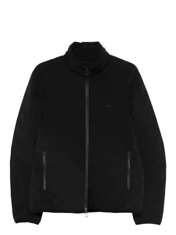 Emporio Armani Quilted Zip Jacket - Black