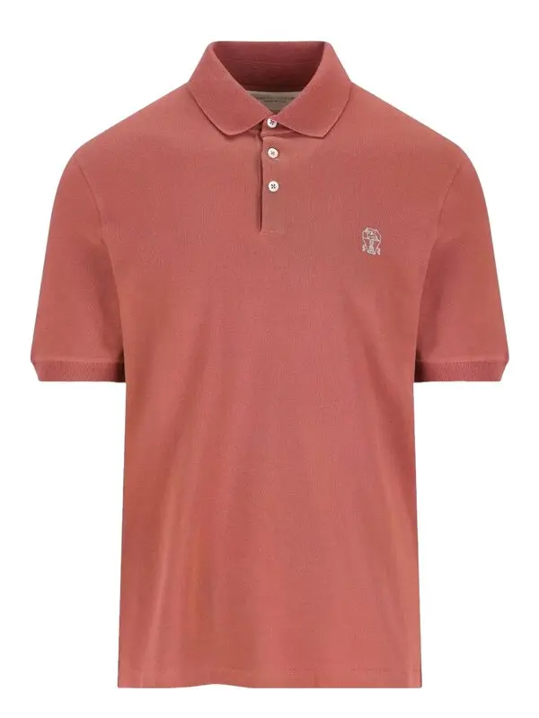Brunello Cucinelli Logo Polo Shirt - Red